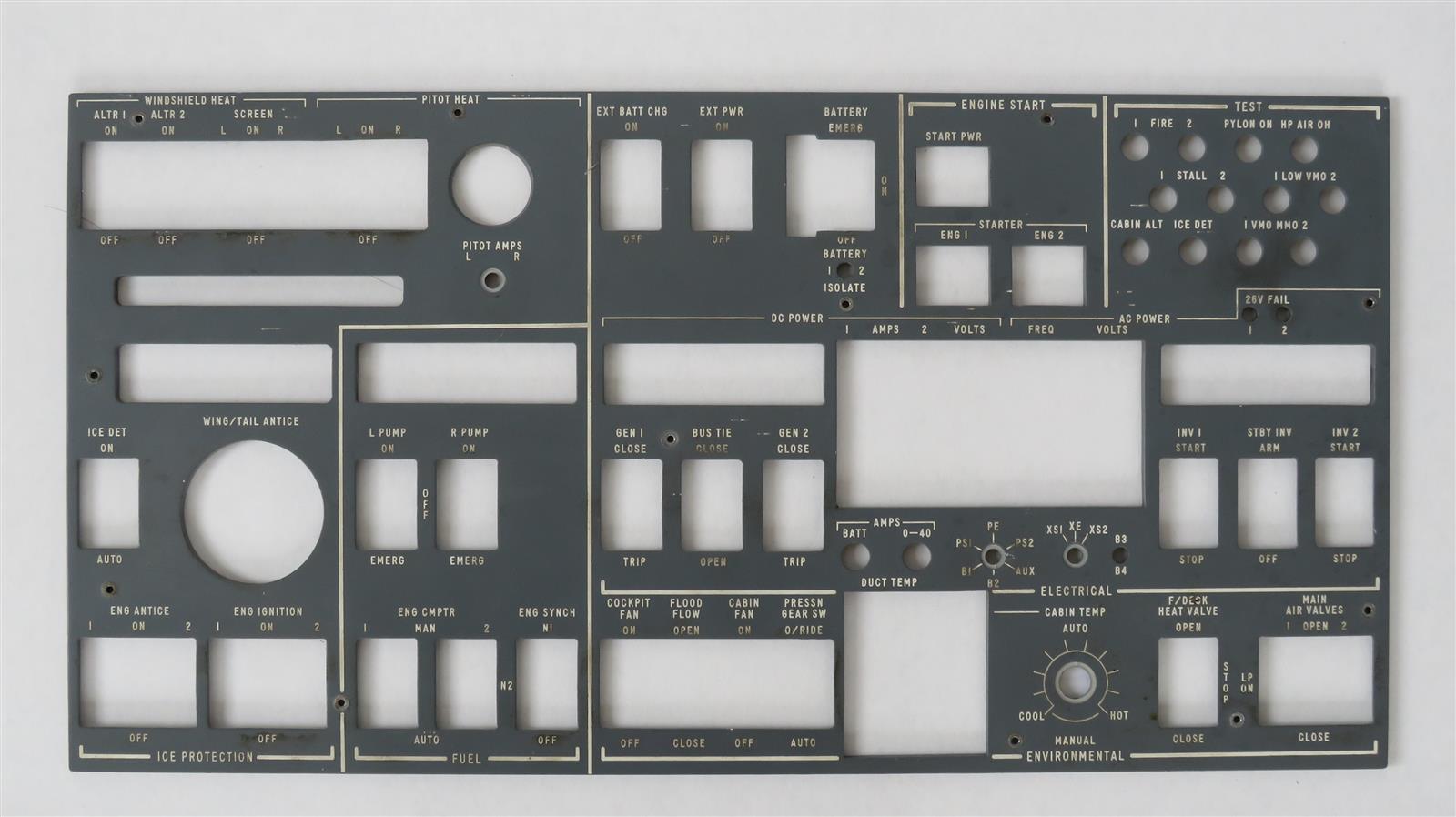Hawker 125-700A Cockpit Overhead Panel Switch Cover – kilpart.com